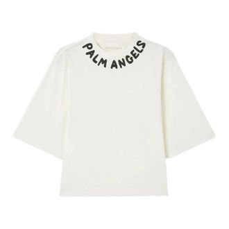 Palm Angels Boxy Tee - - Tops - Damen - Wei&szlig; - S
