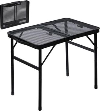 Generic Klapptisch f&uuml;r Camping, faltbar, kompakt, im Freien, h&ouml;henverstellbar, tragbar, schwere Last, Werkzeug aus Aluminium-Legierung, E