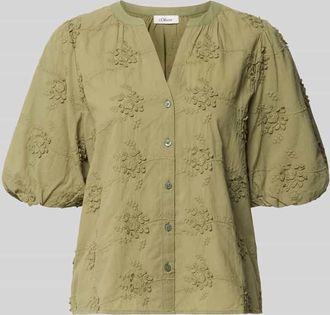 s.Oliver Red Label Regular Fit Kurzarmbluse aus reiner Baumwolle