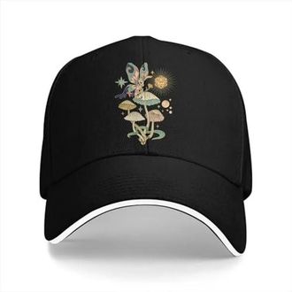 Generic Chaleur hivernale,D20 Dés avec Champignons Magiques et Casquette de Baseball Hommes Chapeaux Visière Protection Snapback DND Jeu Cadeaux Casquettes