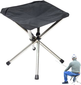 Generic Tragbarer Campinghocker, tragbarer Stuhlhocker, Angelstuhl im Freien, Leistung aus Edelstahl, leichter Outdoor-Sitz, f&uuml;r Camping, Angeln, Wandern, Gar