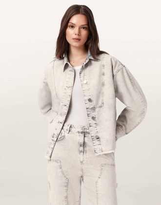 AllSaints Hettie - Surchemise - Gris neige
