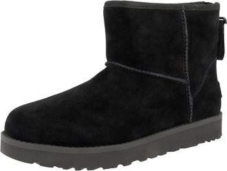 UGG Damen Classic Mini Logo Zip Klassischer Stiefel, Black, 36 EU