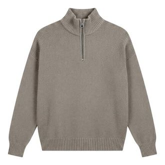 Generic Pull en tricot pour homme avec demi-fermeture &eacute;clair et col en V - Col roul&eacute; thermique - Coupe ajust&eacute;e - Col montant - L&eacute;ger - Manches longues - Print