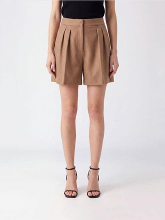 Max Mara Elegante Bundfalten-Shorts aus Kamelwolle