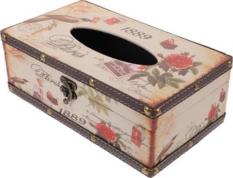 Hemoton Kosmetiktücherboxen, Vintage Taschentuchbox für Handelsübliche Taschentücher, Taschentuchspender Taschentuchhalter Tissue Box für Esszimmer Badezimmer