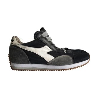 Diadora Stone Washed Sneakers Heritage Modell - - Shoes - Herren - Schwarzk - 44 EU