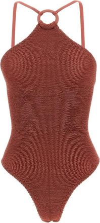 Hunza G Femme, Maillots de bain, Rouge, Taille: ONE Size Jasmine Swim With Tonal Hoop