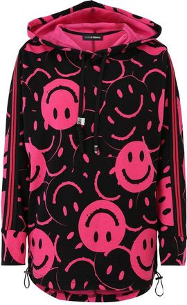 Doris Streich Sweatshirt mit Hoodie und Smiley-Print