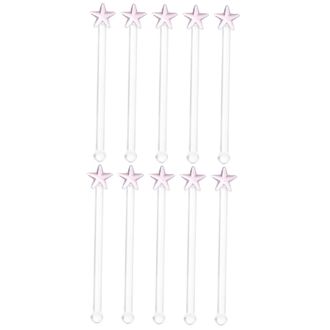 Cabilock 10st&uuml;cke Transparente Glas R&uuml;hrst&auml;bchen Multifunktionale Mix-Sticks F&uuml;r Cocktails Kaffee Milchtee Und Mehr F&uuml;r Bar Und Zuhause