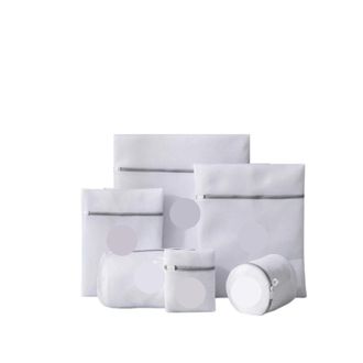Generic 4/6 St&uuml;ck W&auml;schesack, doppellagig, kompatibel for die Reinigung verdickter Kleidung, sch&uuml;tzt den verformungssicheren Kleidungs-Organizer(White-6pcs)
