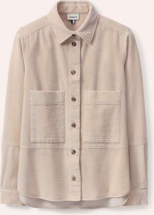 Walbusch Blusenjacke Damen Blusenjacke aus Strukturcord Blusenkragen Langarm, modern, pflegeleicht, atmungsaktiv, w&auml;rmend