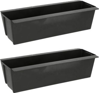 Meinposten Pflanzk&auml;sten f&uuml;r Palette Paletten Pflanzkasten Palettenbeet Blumenkasten K&auml;sten (Schwarze K&auml;sten, 2 St&uuml;ck)