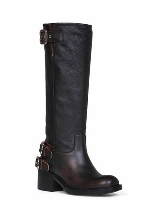 Chlo&eacute; Womens Boots Dakota Black Grained Leather Calf
