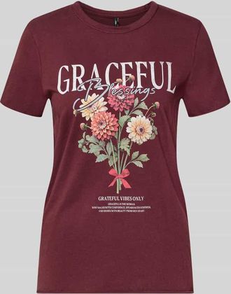 Only Regular Fit T-Shirt aus reiner Baumwolle ONLLUCY