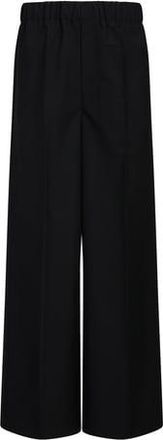 Sean Suen Pantalon large en laine m&eacute;lang&eacute;e