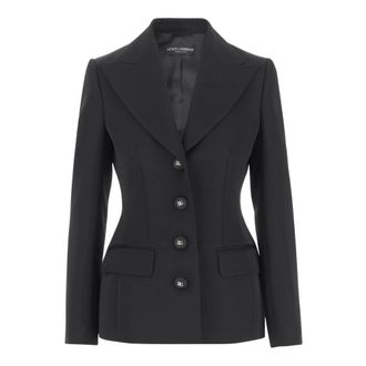 Dolce & Gabbana Schwarze Jacke - - Jackets - Damen - Schwarzk - S