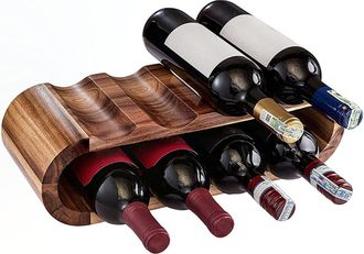 Generico Weinflaschenregal aus Holz | Arbeitsplatten-Organizer mit 2 Ebenen und gro&szlig;er Kapazit&auml;t, Aufbewahrung und Organizer f&uuml;r Wein, f&uuml;r Familien und Erwachs