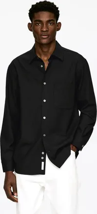 Arket Legeres Hemd Aus Einer Wollmischung -Schwarz