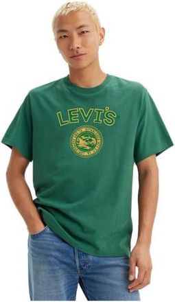 Levi's Homme Ss Relaxed Fit Tee, Varsity Logo Patch Bistro Green, XL