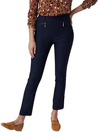Damart Pantalon 7/8ème Toile Extensible Femme Bleu Taille 44