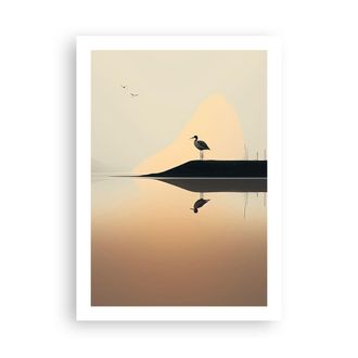 Arttor Wandposter Art Prints 50x70cm Poster ohne Rahmen Vogel Landschaft Minimalismus K&uuml;che Wanddeko Bild Wand Kunstdruck Deko Wandbilder Dekoration Wohnzimm