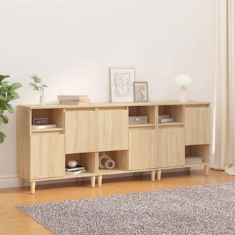 vidaXL Vidaxl - Buffets 3 pcs chêne sonoma 60x35x70 cm bois dingénierie