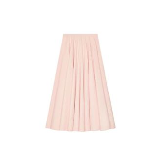 Givenchy Langer Tellerrock aus Popeline - - Skirts - Damen - Rosa - XS