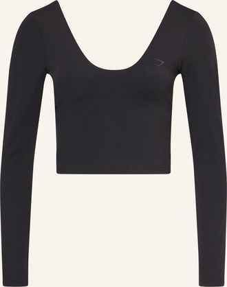 Gymshark Gymshark Longsleeve Crossover Back schwarz
