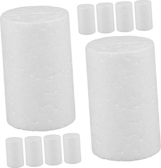 Aboofan 20stücke Teiliges Weißes Schaumstoff Leichte Polystyrol-rohre Zum Basteln Vielseitige DIY-Dekoration Für Weihnachten Hochzeit Und Festliche Anlässe