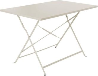 Sweeek Table de jardin bistrot rectangulaire pliable m&eacute;tal 110 x 70cm. 4 places
