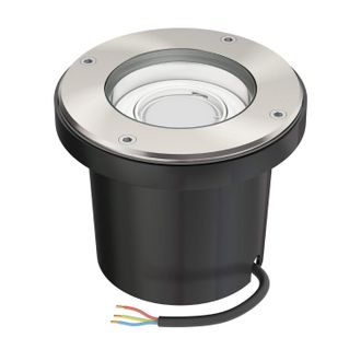 LEDs Com Boden-Einbauleuchte BOFU für außen schwenkbar Edelstahl rund IP67 150mm Ø + LED Lampe warmweiß 3-Stufen Dimmen: max 500lm