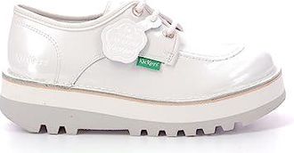 Kickers Kickougirl, Derbies Femme, Blanc Vernis, 39