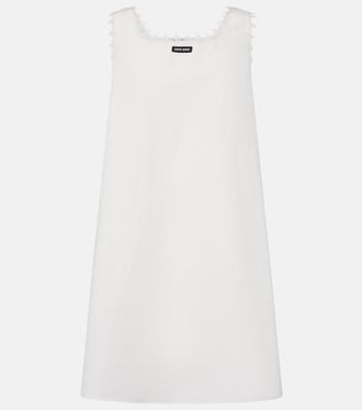 Miu Miu Minikleid aus Baumwolle und Leinen