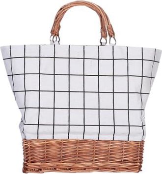 Valiclud Sac Cabas Femme Toile avec Couture Rotin Élégante et Sac Shopping Simple pour Dames Raffinées Format pour Usage Quotidien et Week-end