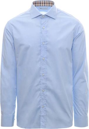 Aquascutum Homme, Chemises, Bleu, Taille: XL Chemise Coupe Slim &agrave; Col Anglais