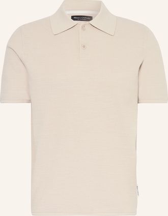 Marc O'Polo Marc Opolo Strick-Poloshirt Regular Fit grau