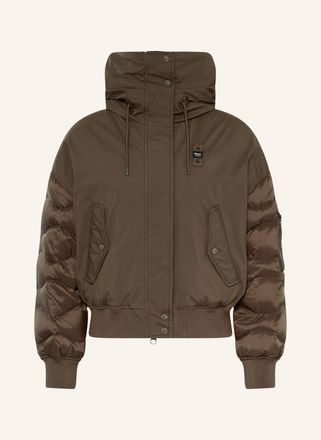 Blauer Daunenjacke Harley braun