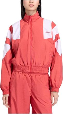 adidas Femme, Sport, Rouge, Taille: 40 FR Blocked Washed Zipped Track Top