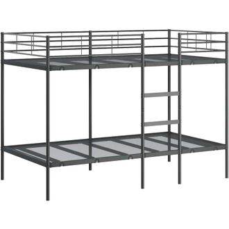 vidaXL Lit superposé sans matelas noir 100x200 cm acier vidaXL