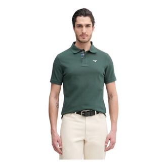 Barbour Polo en coton piqu&eacute; - Homme - Tops - Vert - Taille: L