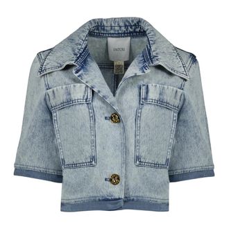 Patou Kurz&auml;rmelige Cropped-Jacke - - Jackets - Damen - Blau - M