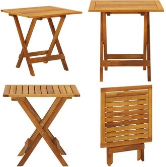vidaXL Vidaxl - Table de bistro 46x46x47 cm Bois dacacia massif - Table Basse - Table De Jardin - Table Dappoint - Acacia Massif - Mobilier De Jardin