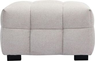 Miliboo Miliboo - Pouf repose-pieds design en tissu effet velours texturé beige corto