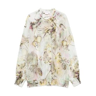 Genny Jungle Flower Curl Jacket - - Blouses & Shirts - Damen - Mehrfarbig - S