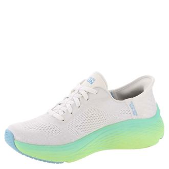 Skechers Damen Max Cushioning Elite 2.0 Solace Hands Free Slip-ins Sneaker, White/Blue/Lime, 36 EU