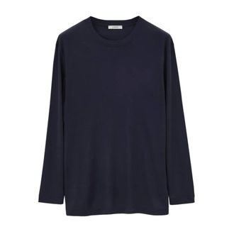 Christophe Lemaire Homme, Tops, Noir, Taille: L T-shirt en Soie &agrave; Manches Longues Noir