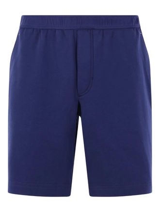 Brunello Cucinelli short &agrave; empi&egrave;cements contrastants - Bleu