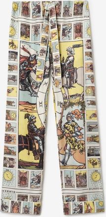 Burberry Pantalon pyjama en soie Tarot, Size: 12