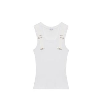 Loewe D&eacute;bardeur &agrave; bretelles en coton stretch